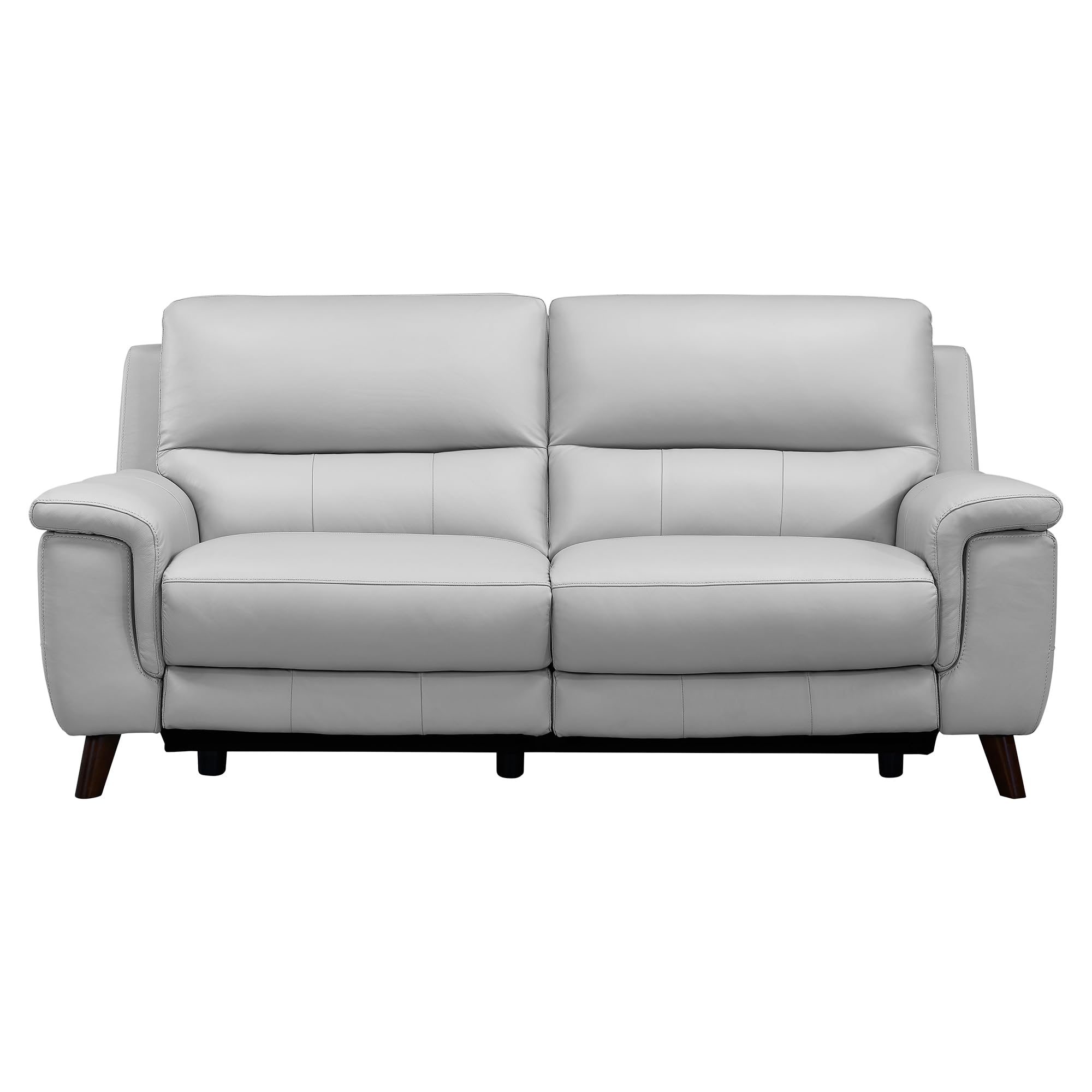 Armen Living Lizette Modern Power Reclining Sofa in Dove Grey Leather