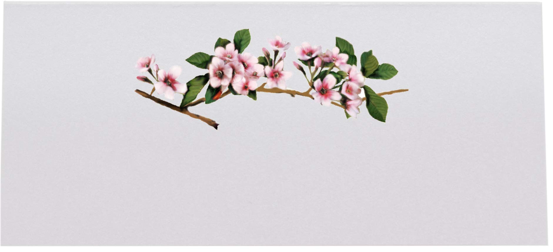 Pink Cherry Blossoms Place Cards, Set of 60, Pre-cut and Scored - Wedding, Party, Dinner, and Special Events - Made in the USA