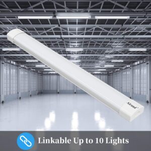 Airand LED Ceiling Light Fixture 4FT, LED Shop Light Fixture 5000K, IP66 Protection LED Garage Light Closet Light Under Cabinet Light, 36W 3600 LUX LED Tube Shop Light Work Light for Shop,Hallway