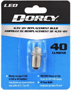 dorcy 40-lumen 4.5-6-volt led replacement bulb with 10-year lifespan, (41-1644) (2)