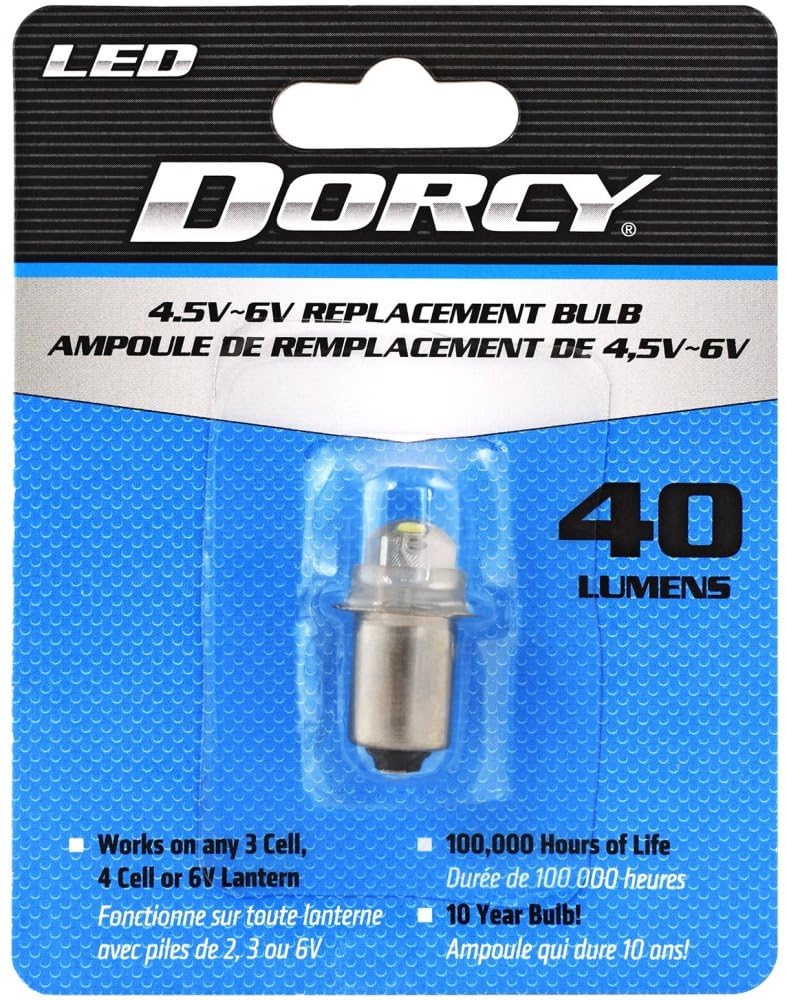 Dorcy 40-Lumen 4.5-6-Volt LED Replacement Bulb with 10-Year Lifespan, (41-1644) (2)