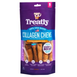 treatly usa collagen chip rolls assorted dog chew treats - chicken marinade flavor, 10oz/1 pack