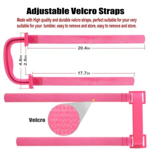 yoelike - 5 Colors - New Upgrade Adjustable Handle Fit for 20 Oz to 40 Oz of YETI, RTIC, Ozark Trail, Simple-Moden, Beast, SUNWILL, ALOUFEA, All Brand Travel Tumbler Cup Mug Bottle BPA FREE (Pink)