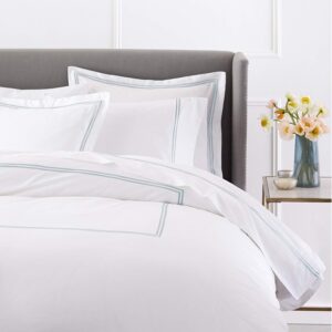 dornick decor 400 thread count 100% cotton sateen duvet cover set twin xl light blue