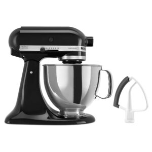 kitchenaid ksm150feob value bundle artisan 5 quart stand mixer, onyx black