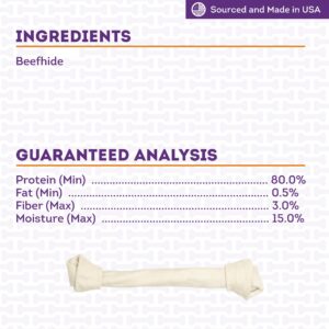 Treatly USA Beefhide Bones 15-17" Dog Chew Treats - Natural Flavor, 1 Count/1 Pack