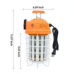 NS 100W LED Temporary Work Light,15500 Lumen Daylight White 5000K, IP64 Dust & Waterproof,Stainless Steel Cover for High Bay Construction Jobsite Workshop…