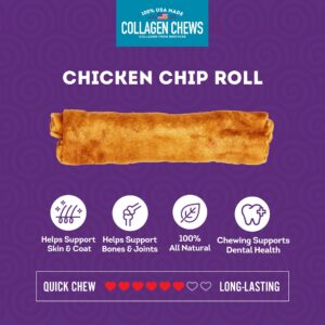 Treatly USA Collagen Chip Rolls Assorted Dog Chew Treats - Chicken Marinade Flavor, 10oz/1 Pack