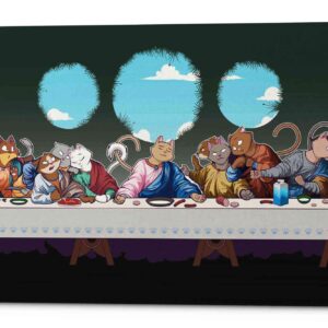 Epic Graffiti 'The Cat's Last Supper' Canvas Wall Art, 24"x12"