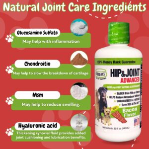 Liquid-Vet by COOL PET Holistics K9 Hip & Joint Advanced Formula, Bacon Flavor, 32 oz