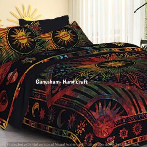 KLAVATE Textile Treasure Indian Mandala Duvet Cover Hippie Gypsy Cotton Bedding Boho Chic Comforter Set Home Decor Twin Size Duvet Cover Doona Cover Bed Cover Quilt Cover