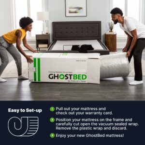 GhostBed Flex 13 Inch Cool Gel Memory Foam & Innerspring Hybrid Mattress, Medium Feel, Made in The USA, Twin