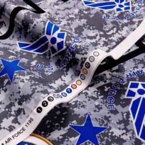 Military Air Force Cotton Panel Multi, Fabric by the Yard