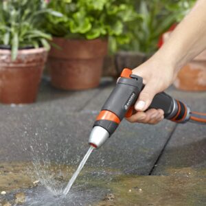 Gardena Metal Nozzle - Frost Proof - (Variable Spray Patterns) + Water Stop, 3815M-FP