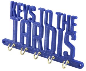 dr. who doctor who tardis key rack key holder jewelry organizer 6" x 3" x 3/16"