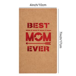 Chinco Mother's Day Greeting Gift Cards,6 Unique Assorted Kraft Die Cut Design Mother's Day Gift Best Mom Ever Cards for Mothers Day Mothers Birthday Party Supplies, Envelopes Included（12 Pieces）