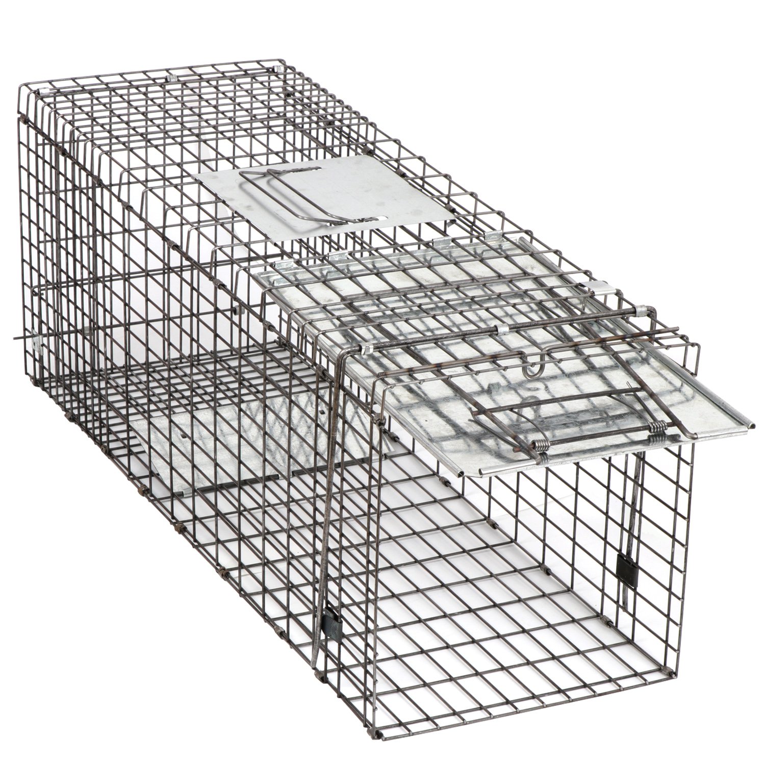 Oteymart Live Animal Trap Cage Humane Cage Catch Metal Steel with Handle, Release Rats Mouse Mice Rodents Squirrels, Rats,and Similar Sized Pests, 32" X 12.5" X 12"