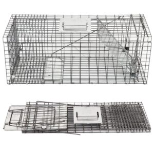 Oteymart Live Animal Trap Cage Humane Cage Catch Metal Steel with Handle, Release Rats Mouse Mice Rodents Squirrels, Rats,and Similar Sized Pests, 32" X 12.5" X 12"