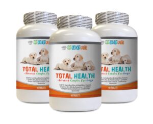 my lucky pets llc dog urinary diet - dogs total health complex - hair coat skin teeth gums eye urinary support - immune booster - dog vitamin a - 180 tablets (3 bottles)