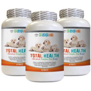 MY LUCKY PETS LLC Dog Urinary Diet - Dogs Total Health Complex - Hair Coat Skin Teeth Gums Eye Urinary Support - Immune Booster - Dog Vitamin a - 180 Tablets (3 Bottles)