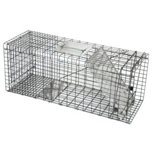 Oteymart Live Animal Trap Cage Humane Cage Catch Metal Steel with Handle, Release Rats Mouse Mice Rodents Squirrels, Rats,and Similar Sized Pests, 32" X 12.5" X 12"