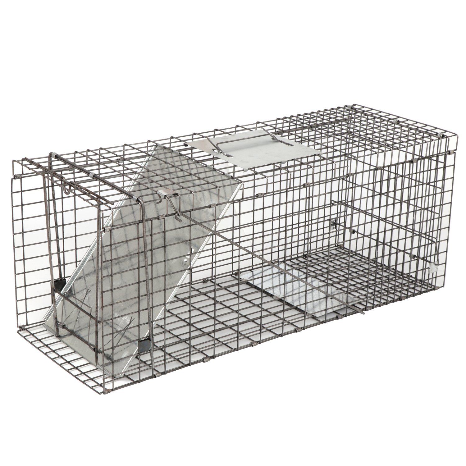 Oteymart Live Animal Trap Cage Humane Cage Catch Metal Steel with Handle, Release Rats Mouse Mice Rodents Squirrels, Rats,and Similar Sized Pests, 32" X 12.5" X 12"