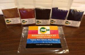 wood dye – powdered solvent 5 color kit – wood stain kit (50 grams)