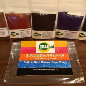 Wood Dye – Powdered Solvent 5 Color Kit – Wood Stain Kit (50 Grams)