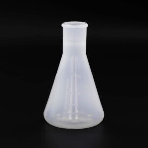 ULAB Scientific Conical Polypropylene Erlenmeyer Flask 8.5oz 250ml Narrow Neck Without Cap, Molded Graduations, Pack of 2, UEF1013