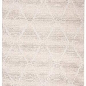 SAFAVIEH Marrakech Collection Area Rug - 9' x 12', Beige, Moroccan Boho Tribal Tassel Design, Non-Shedding & Easy Care, Ideal for High Traffic Areas in Living Room, Bedroom (MRK517C)