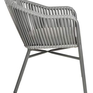 SAFAVIEH Outdoor Collection Stefano Grey Stackable Rope Chair (Set of 2)