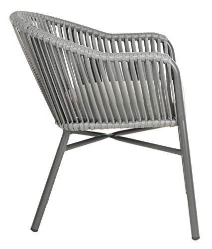 SAFAVIEH Outdoor Collection Stefano Grey Stackable Rope Chair (Set of 2)