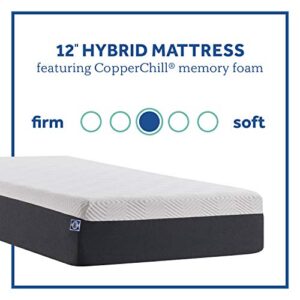 Sealy - Hybrid Bed in a Box - 12 Inch, Medium Feel, Twin Size, CopperChill Technology, CertiPur-US Certified