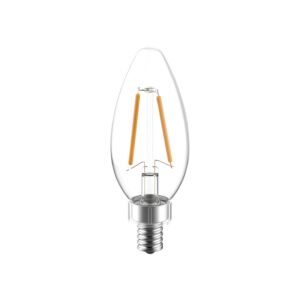 GE (3 Bulbs) 42465 Reveal LED 25-Watt Equivalent LED Chandelier Bulb, 200 lumens, 2.5 watts, Candelabra Base, Blunt tip, Color-Enhancing Dimmable Candle Light Bulb