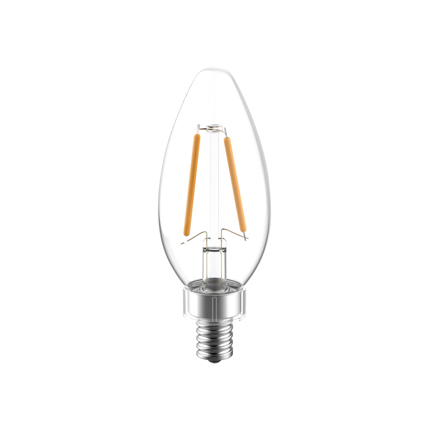 GE (3 Bulbs) 42465 Reveal LED 25-Watt Equivalent LED Chandelier Bulb, 200 lumens, 2.5 watts, Candelabra Base, Blunt tip, Color-Enhancing Dimmable Candle Light Bulb