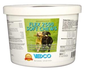 vedco canine flex 2500 joint support for dogs (120 soft chews)