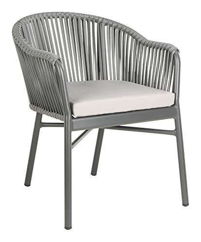 SAFAVIEH Outdoor Collection Stefano Grey Stackable Rope Chair (Set of 2)