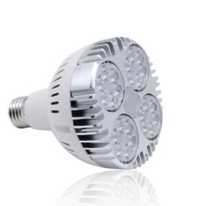 aolyty 35w (75w equivalent) par30 led bulb white 6000k 2800lm e26 base25 degree beam angle track spotlight with fan ac 120v