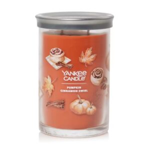 yankee candle pumpkin cinnamon swirl large signature 2-wick tumbler candle