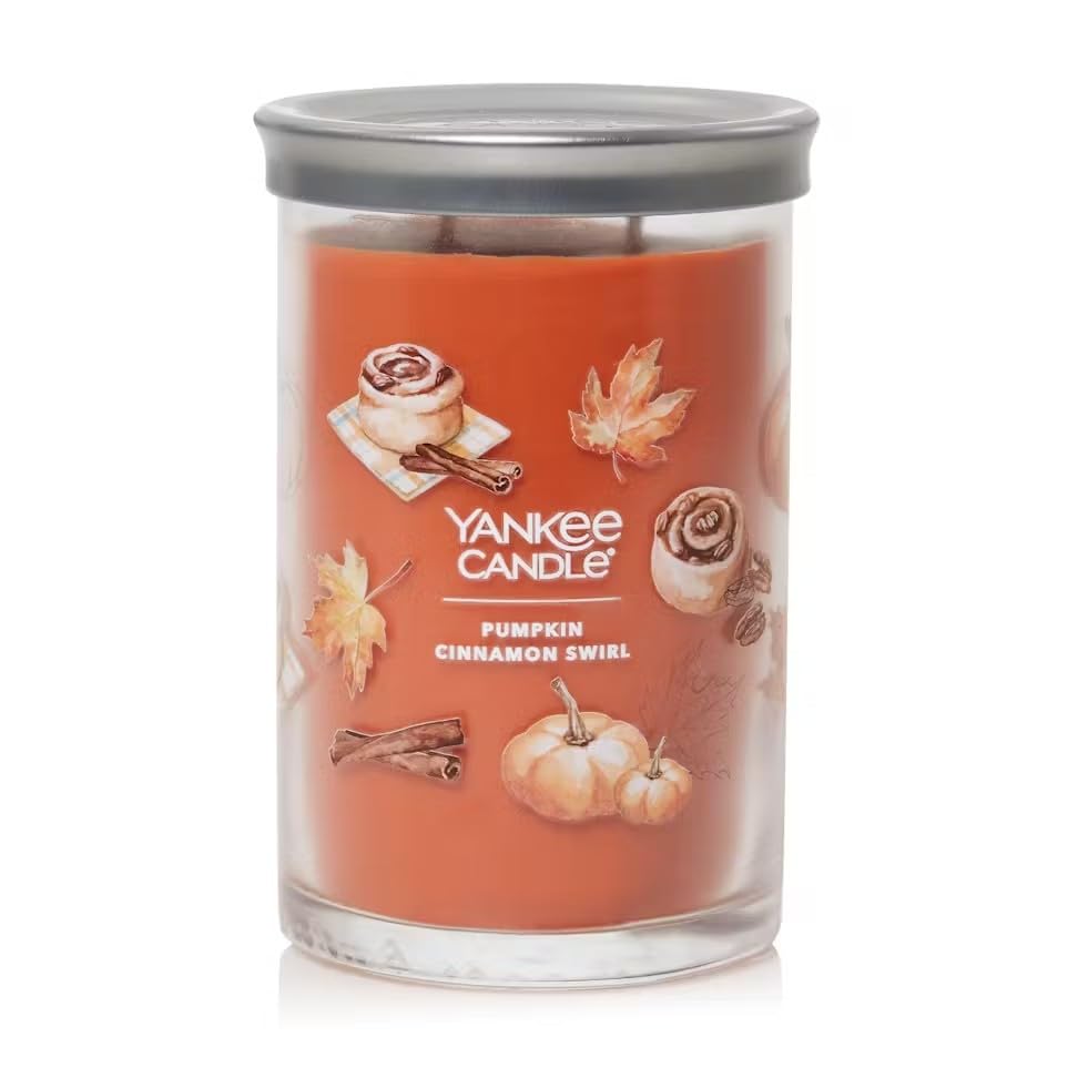 Yankee Candle Pumpkin Cinnamon Swirl Large Signature 2-Wick Tumbler Candle