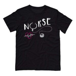 teesandtankyou nurse stethoscope shirt unisex large black