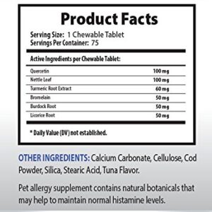 cat Anti Itch - CAT Allergy Relief Complex - Itch Relief Solution - Immune Support - VETS Recommended - quercetin for Cats, pet Allergy Support Chews, Itch and Allergy Relief for Cats 1 Bot 75 Tabs