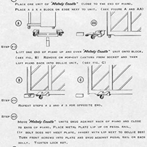 Melody Cradle Piano Dollies for Upright Piano (Matte Black)