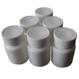 12 PCS 150 ML 5 OZ Plastic White Bottles Empty Container with Screw Cap Solid Powder Case Refillable Storage Holder Sample Jar for Dispense Different Items