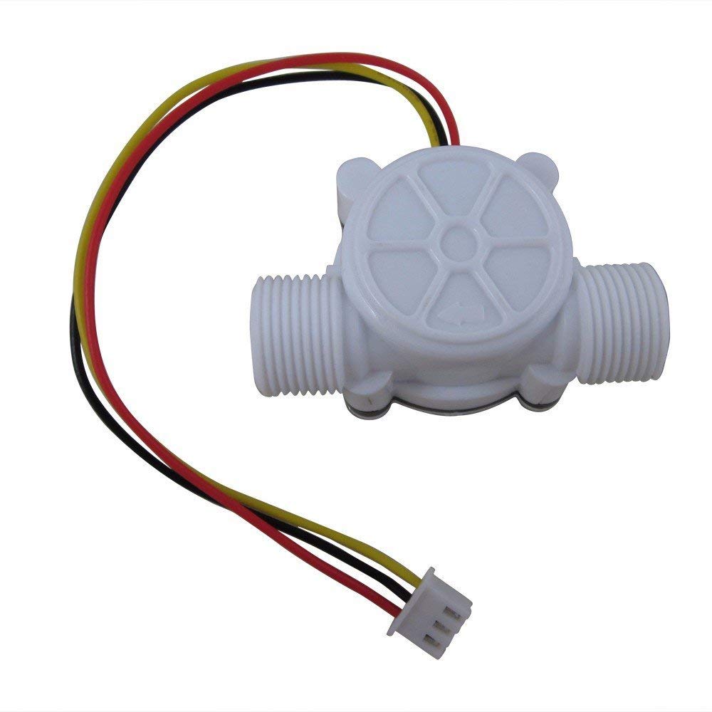 DIGITEN G3/8" Water Flow Sensor, Hall Effect Sensor Food-Grade Flow Meter Flowmeter Counter 0.3-10L/min - Arduino, Raspberry Pi, and Reverse Osmosis Filter Compatible