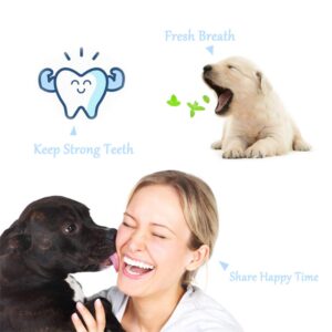 Orgrimmar 3-Sided Pet Toothbrush Dog Toothbrush Removing Bad Breath Tartar Cleaning Mouth Pet Dental Care Cat Cleaning Mouth (4 Count (Pack of 1))