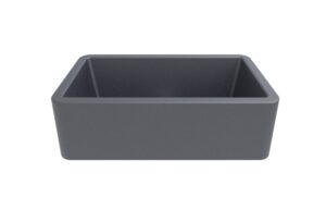 latoscana apron kitchen sink 33" x 19" in titanium grey metallic