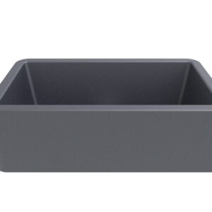 LaToscana Apron Kitchen Sink 33" x 19" in Titanium Grey Metallic