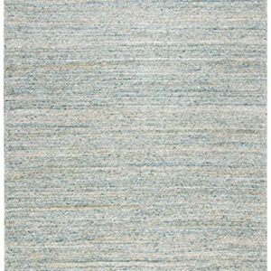 SAFAVIEH Himalaya Collection Area Rug - 8' x 10', Blue & Olive, Handmade Wool, Ideal for High Traffic Areas in Living Room, Bedroom (HIM413M)