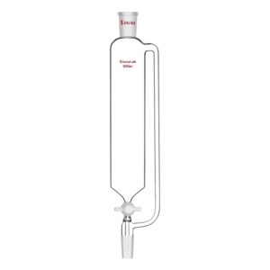 stonylab 500ml pressure equalizing addition funnel, borosilicate glass dropping funnel 24/40 joint with ptfe stopcock for laboratory, 500ml